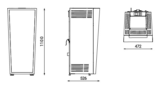 Камін пелетний Alfa-Plam Forma Glass на 7,5 кВт|Краща ціна|Укрпел